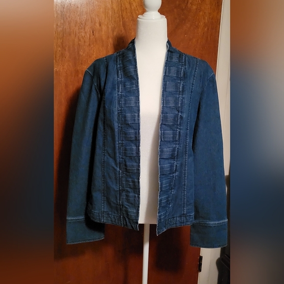 Lal | Jackets & Coats | Lal Live Alittle Blue Denim Hook And Eye ...